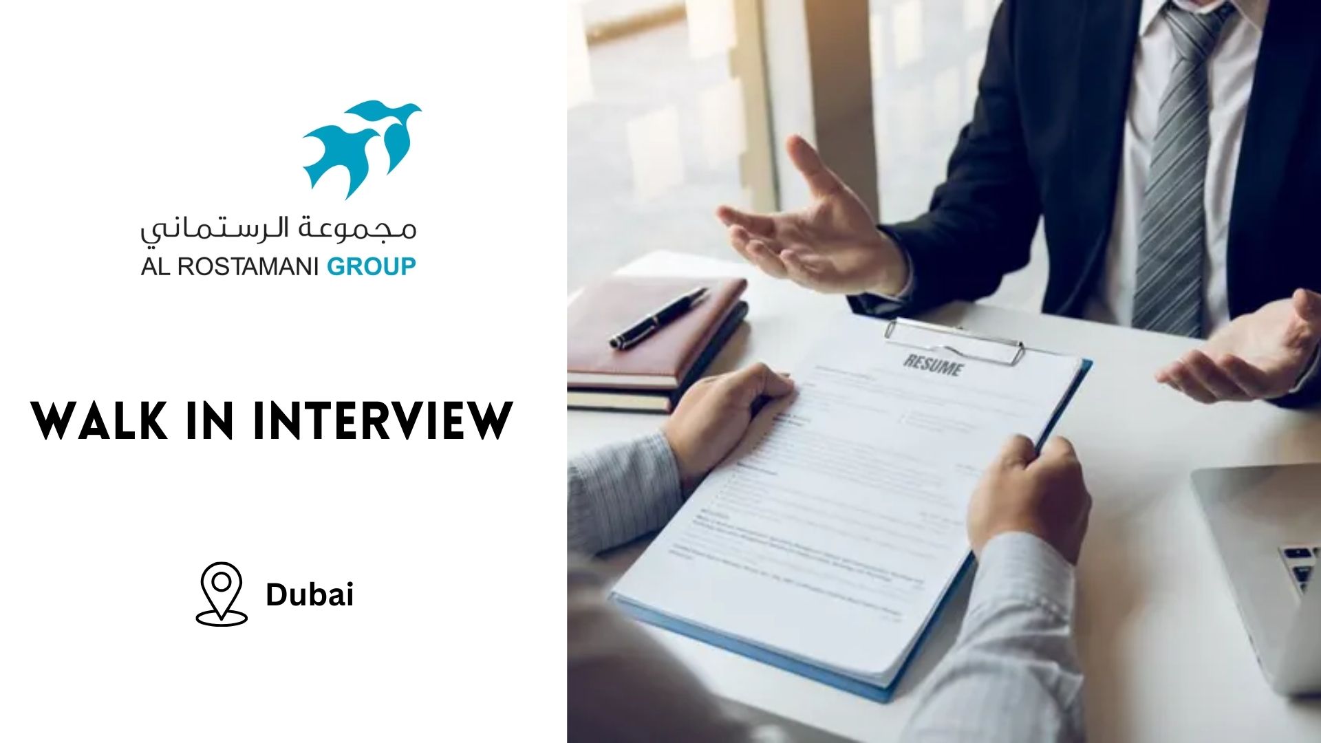 Al Rostamani Group Announced Latest Walk in Interview